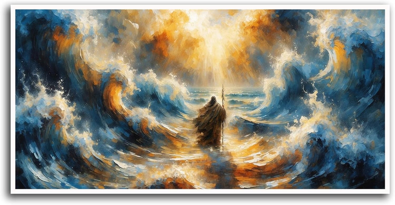 AVOI Oil Painting Inspiration: Jesus in the rough sea, the savior who ...
