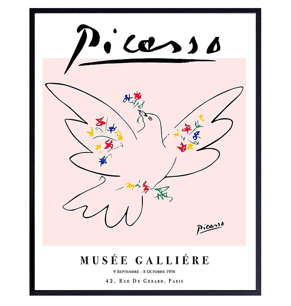 AVOI Pablo Picasso Minimalist Wall Art-Abstract Mid Century Modern ...
