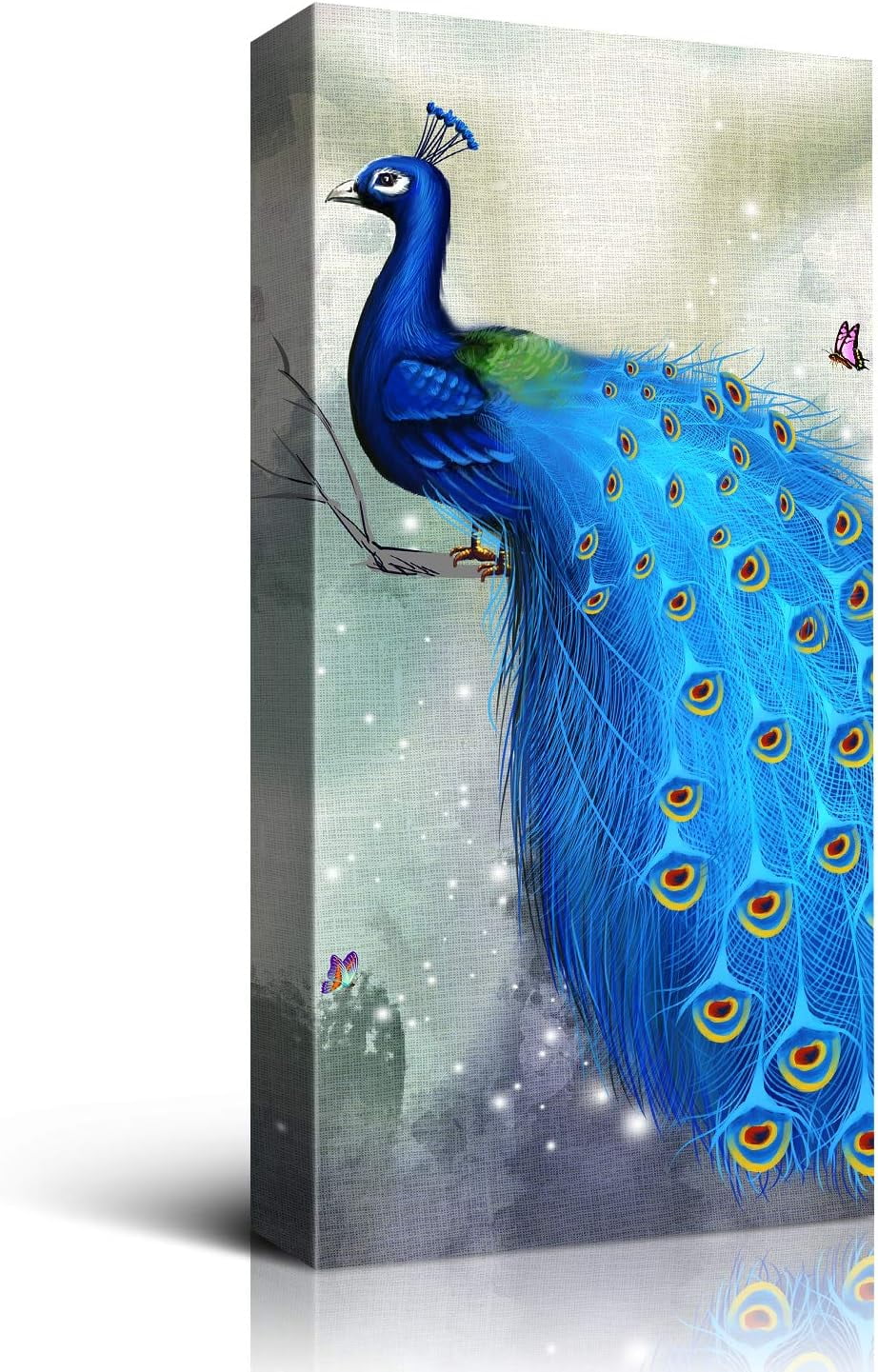 AVOI Peacock Canvas Wall Art Paintings - Peacock Showing Its Feathers ...