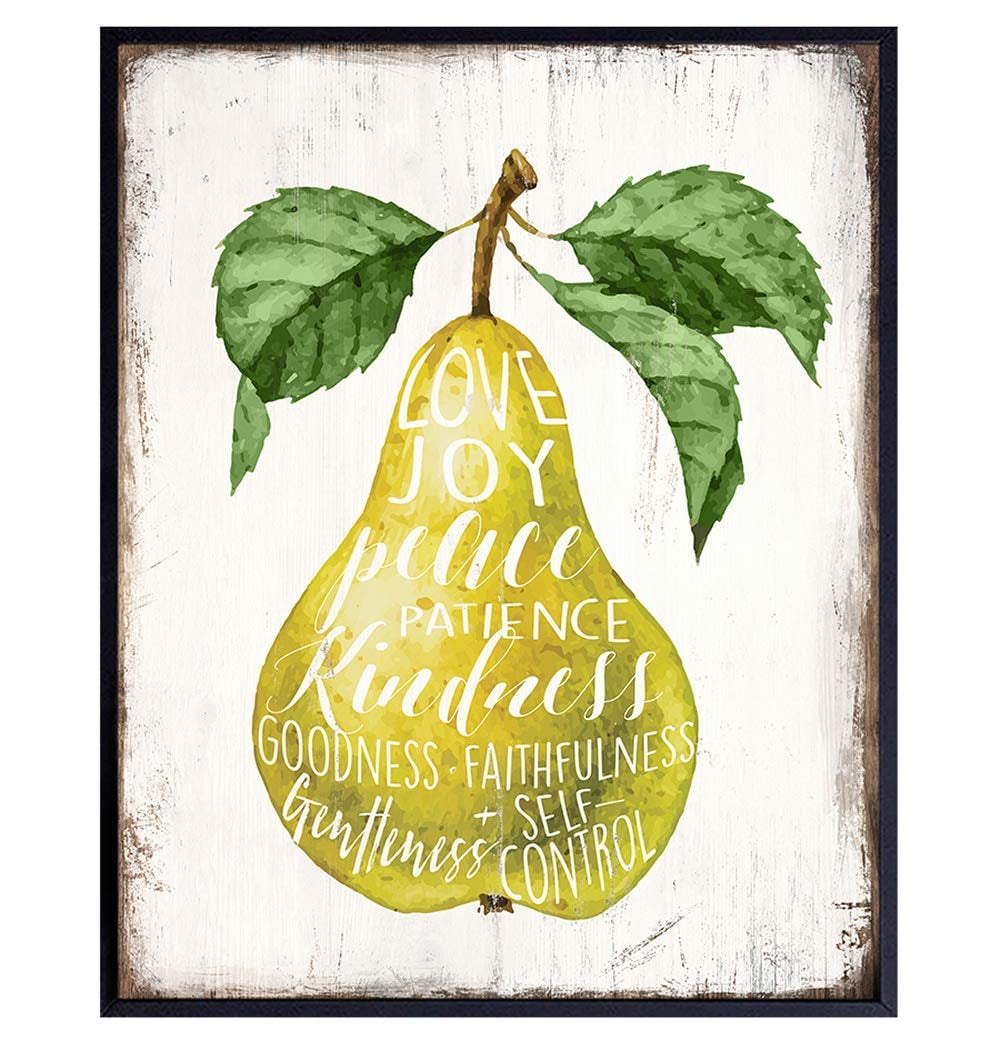 AVOI Pear Kitchen Decor - Kitchen Wall Decor - Cafe Wall Decor - Bible ...