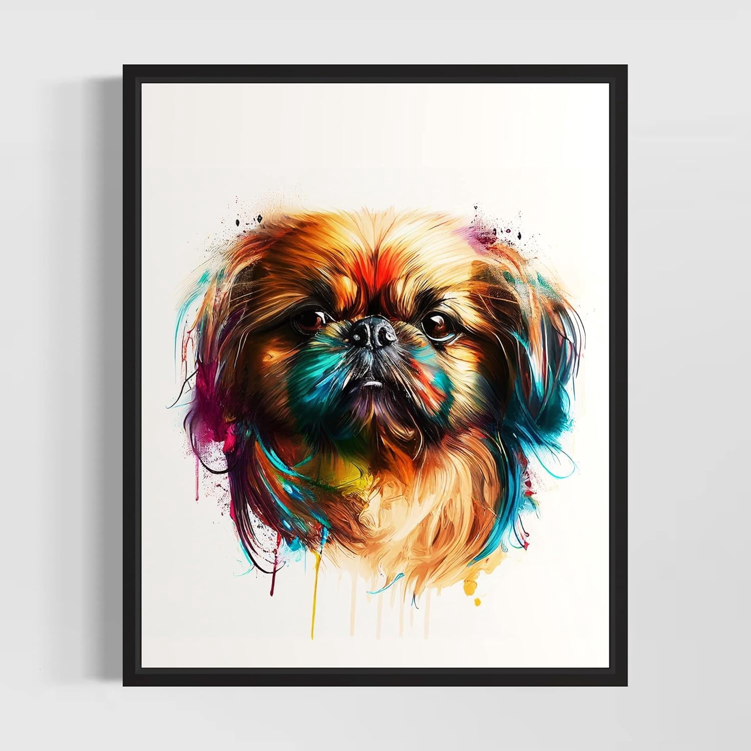 AVOI Pekingese Dog Art Print Poster, Wall art Painting Decor, Puppy Pop ...