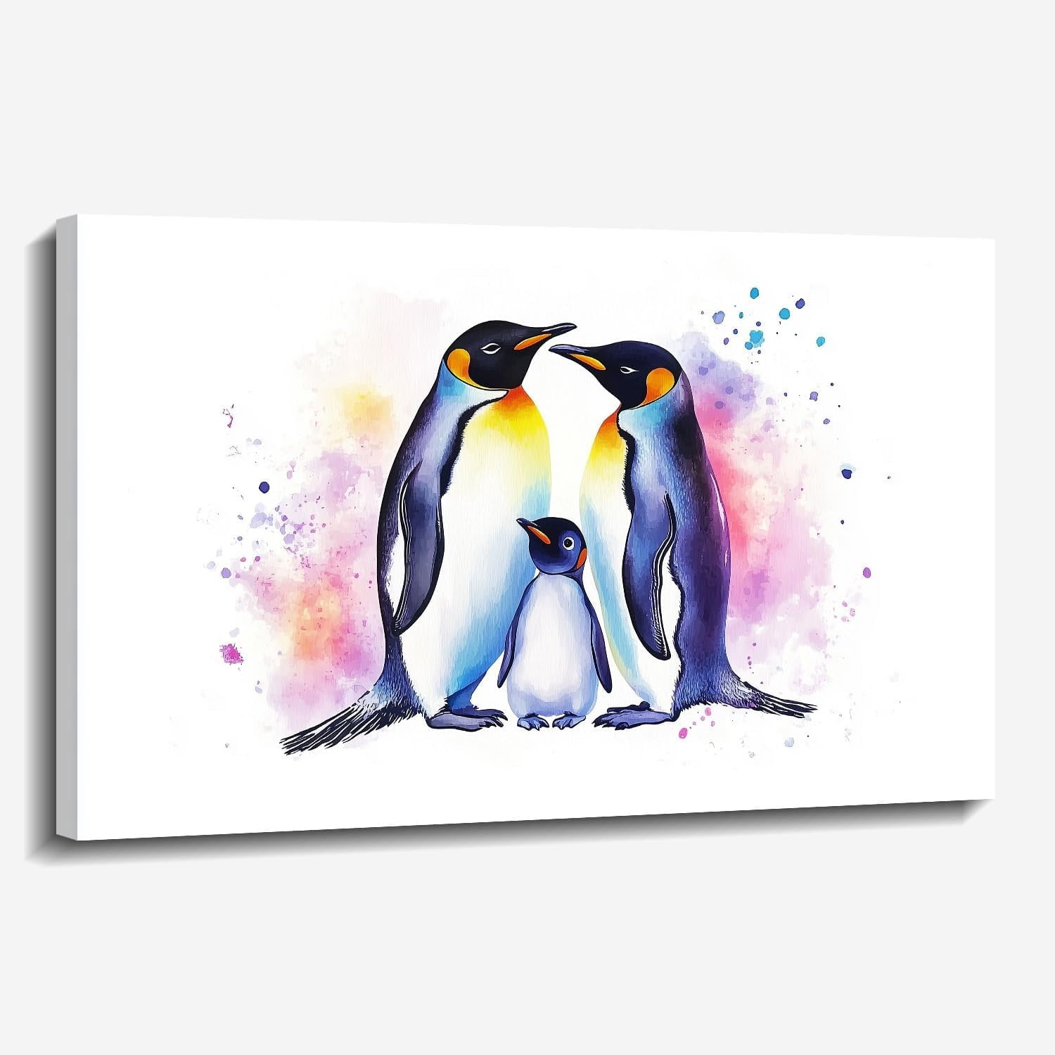 AVOI Penguin Canvas Wall Art Watercolor Animal Printing Prints Lovely ...