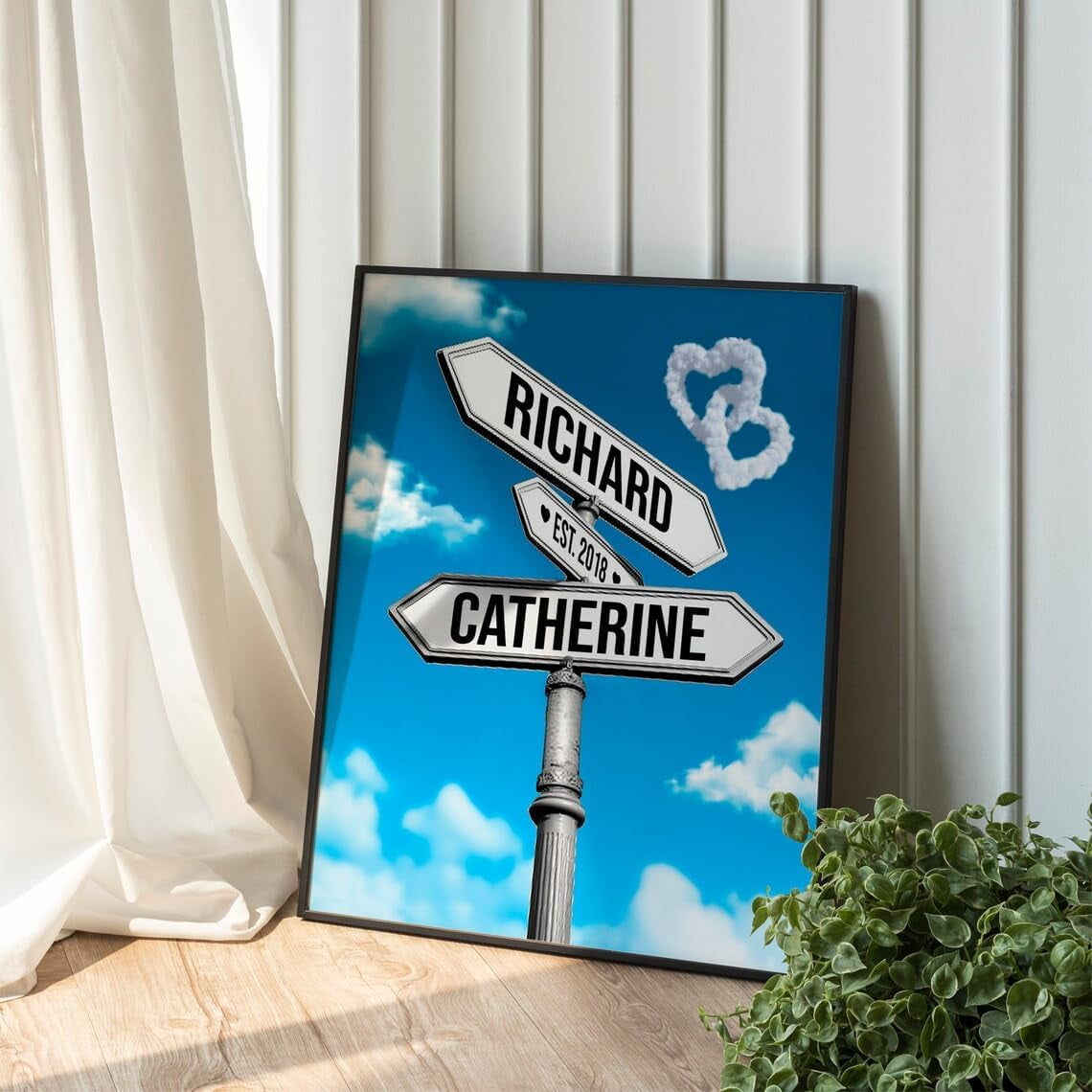 AVOI Personalized Unique Engagement Gift for Couple, Custom Street Sign ...