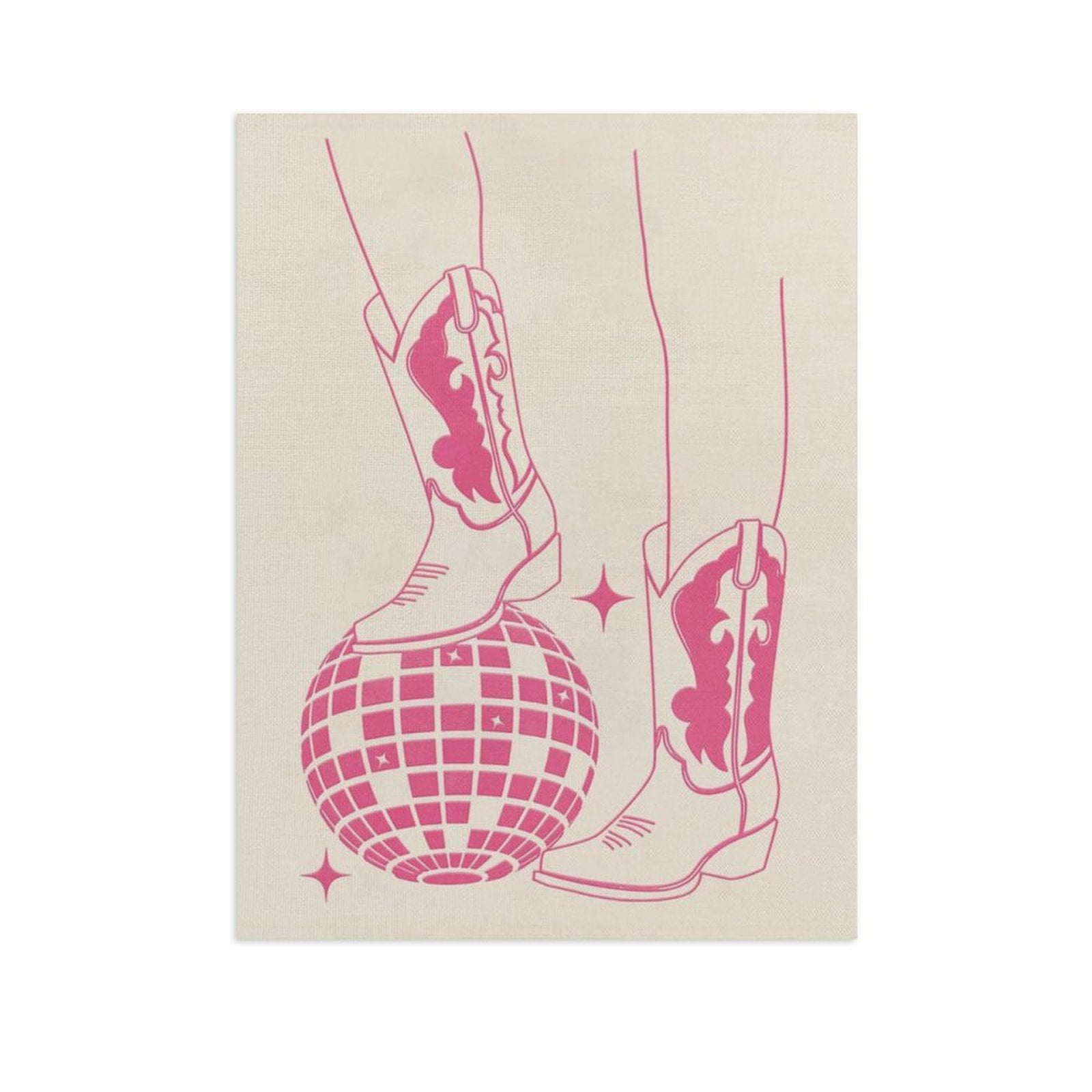 AVOI Pink Cowgirl Disco Poster, Cowgirl Wall Decor, Cowgirl Wall Art ...