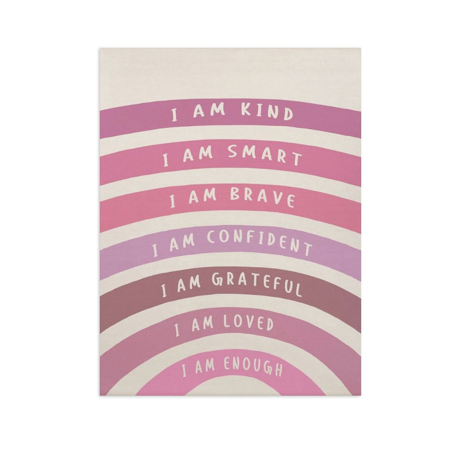 AVOI Pink I Am Kind SmArt Poster, Boho Rainbow Classroom Wall Art with ...