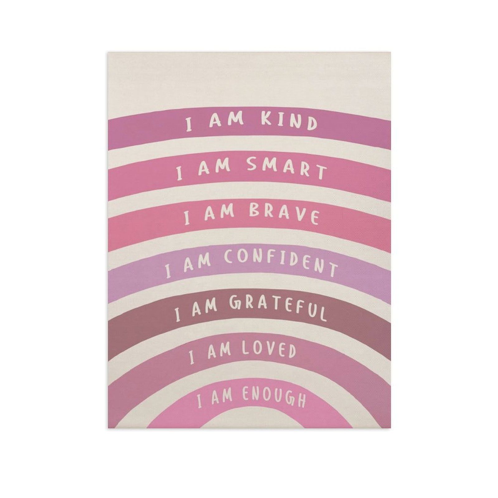 AVOI Pink I Am Kind SmArt Poster, Boho Rainbow Classroom Wall Art with ...