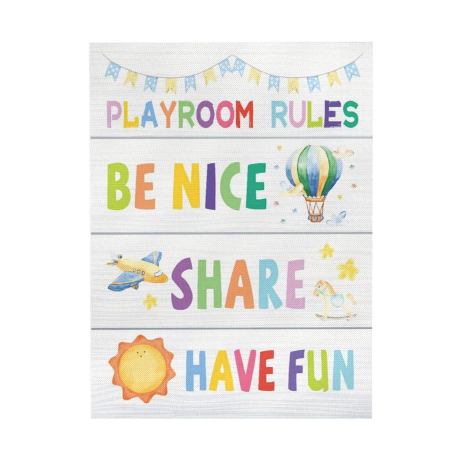 AEFER Play Room Wall Decor,Kids Playroom Decor,Playroom Signs,Funny ...