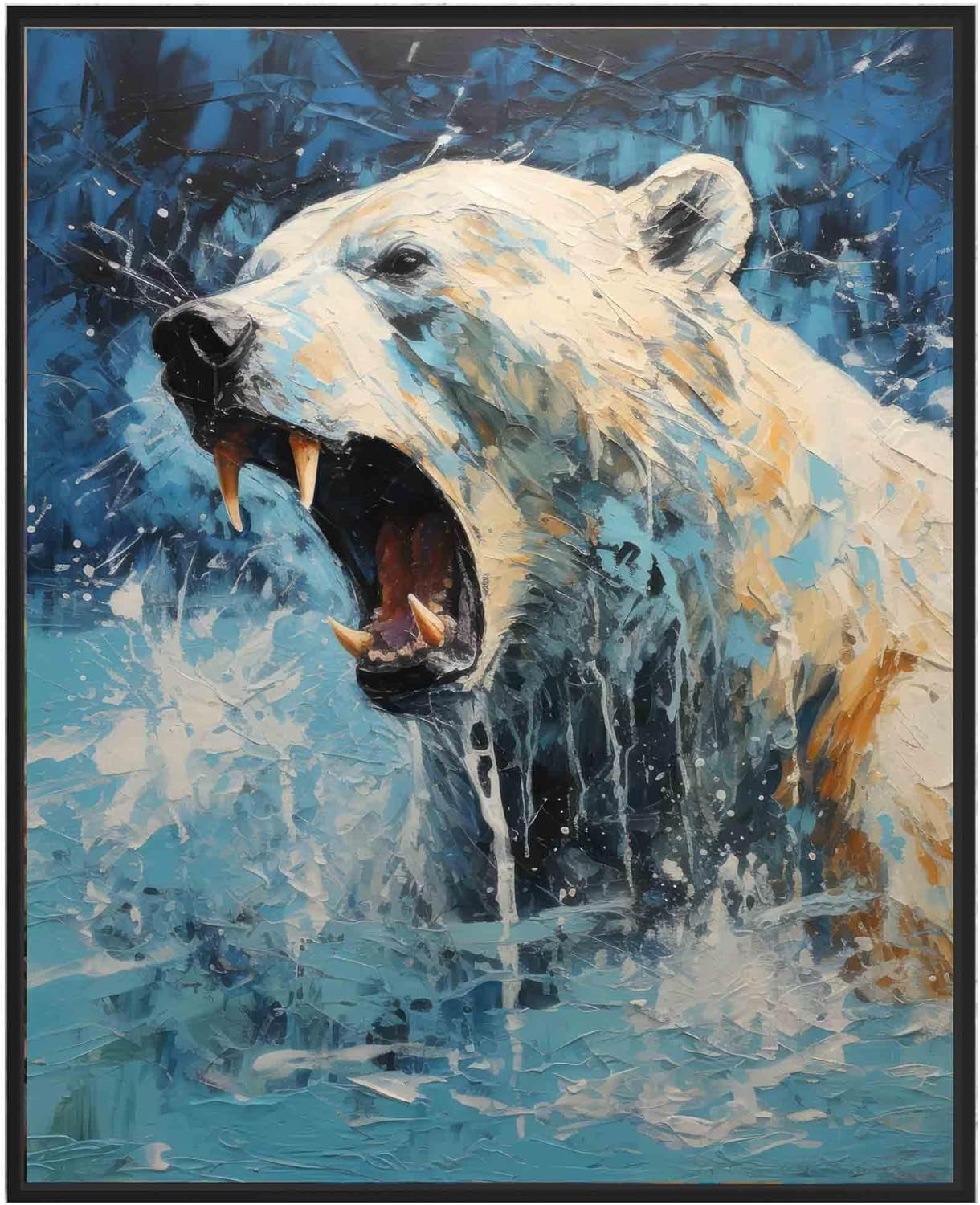 AVOI Polar Art Print, Animal Painting Wall Art Abstract Artwork ...