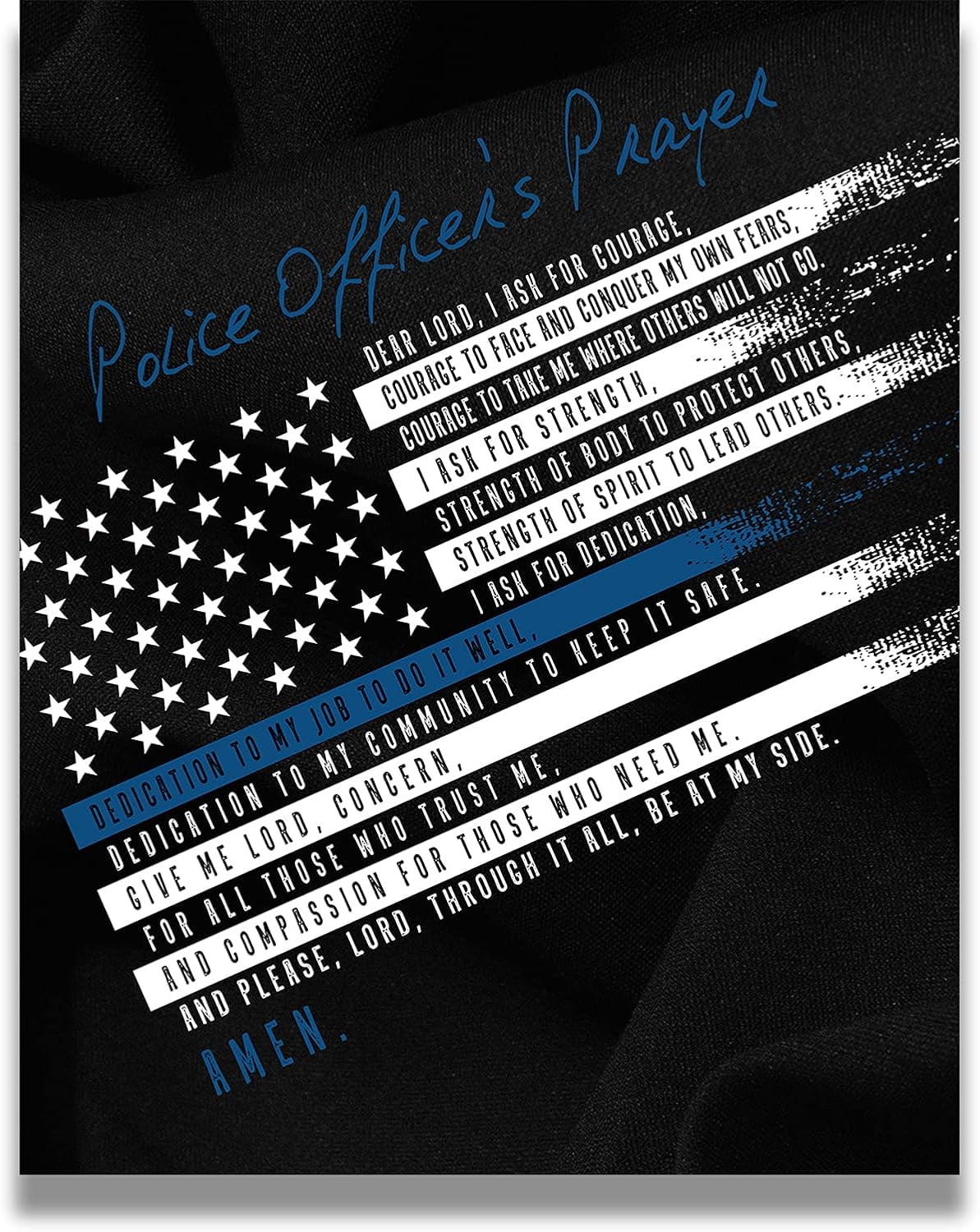 AVOI Police Prayer Wall Art Print-Law Enforcement Prints-Police Officer ...