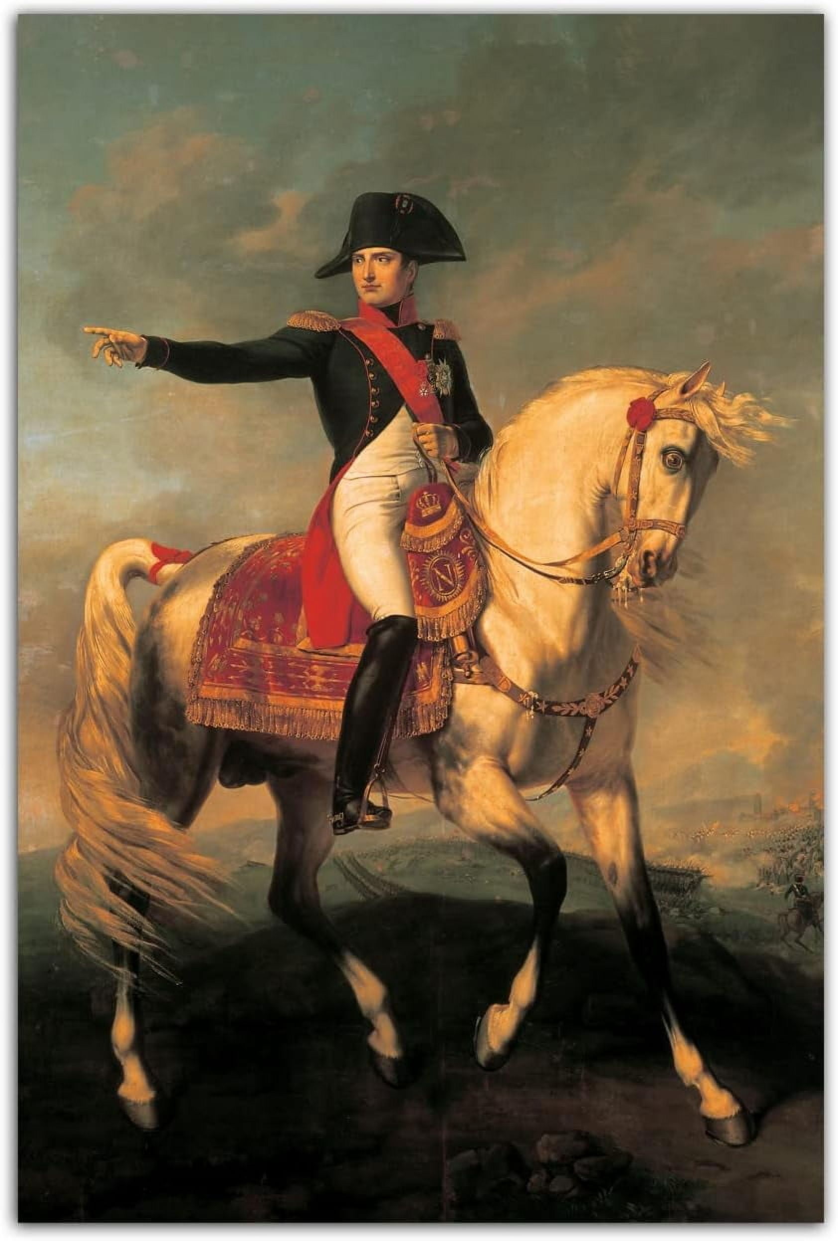 AVOI Portrait of Napoleon Bonaparte on Horse Poster Decorative Painting ...
