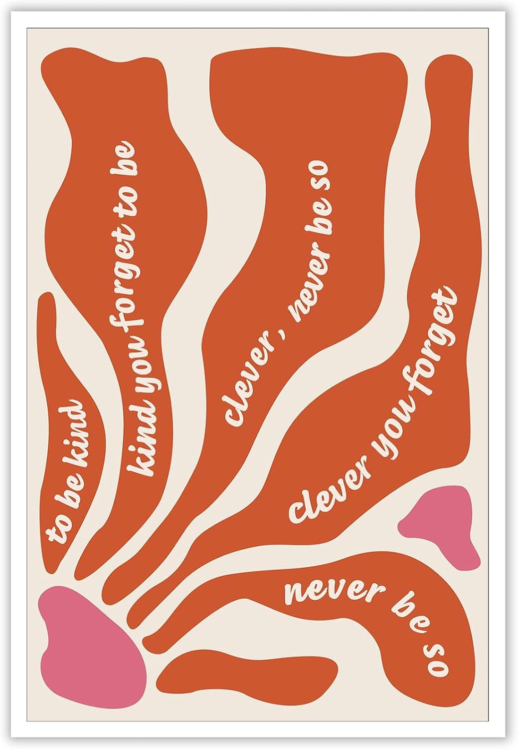 AVOI Positive Quotes Canvas Wall Art Red Affirmation Quote Posters Be ...