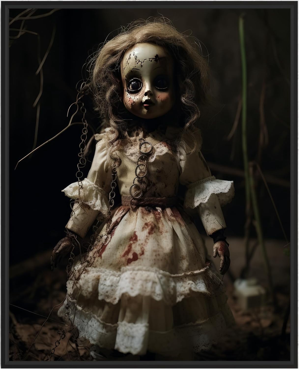 AVOI Possessed Doll Wall Art Poster, Spooky Haunted Picture Print ...