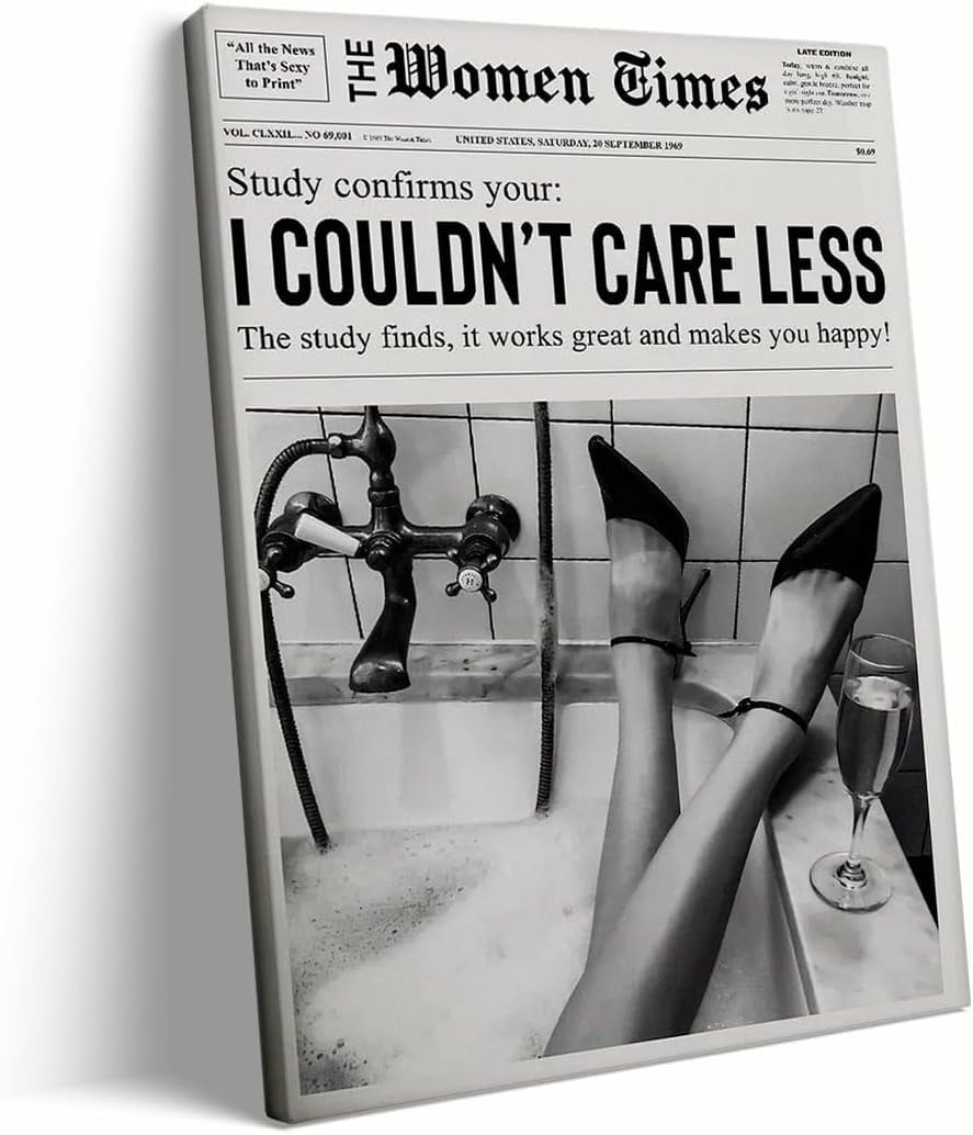 AVOI Preppy Trendy Art Poster Black And White Wall Art Canvas Prints ...