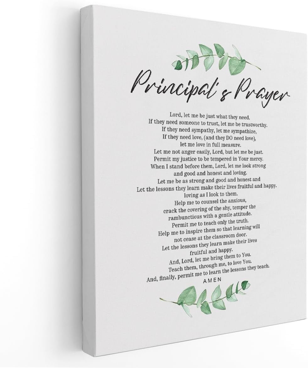 AVOI Principal's Prayer Wall Art - Principal Gifts, Principal Office ...