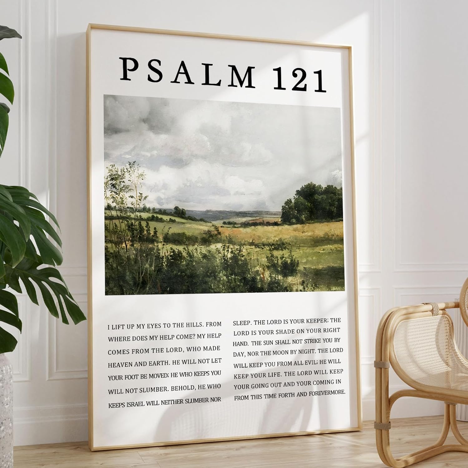 AVOI Psalm 121 Wall Art Vintage Landscape Pictures Inspirational ...