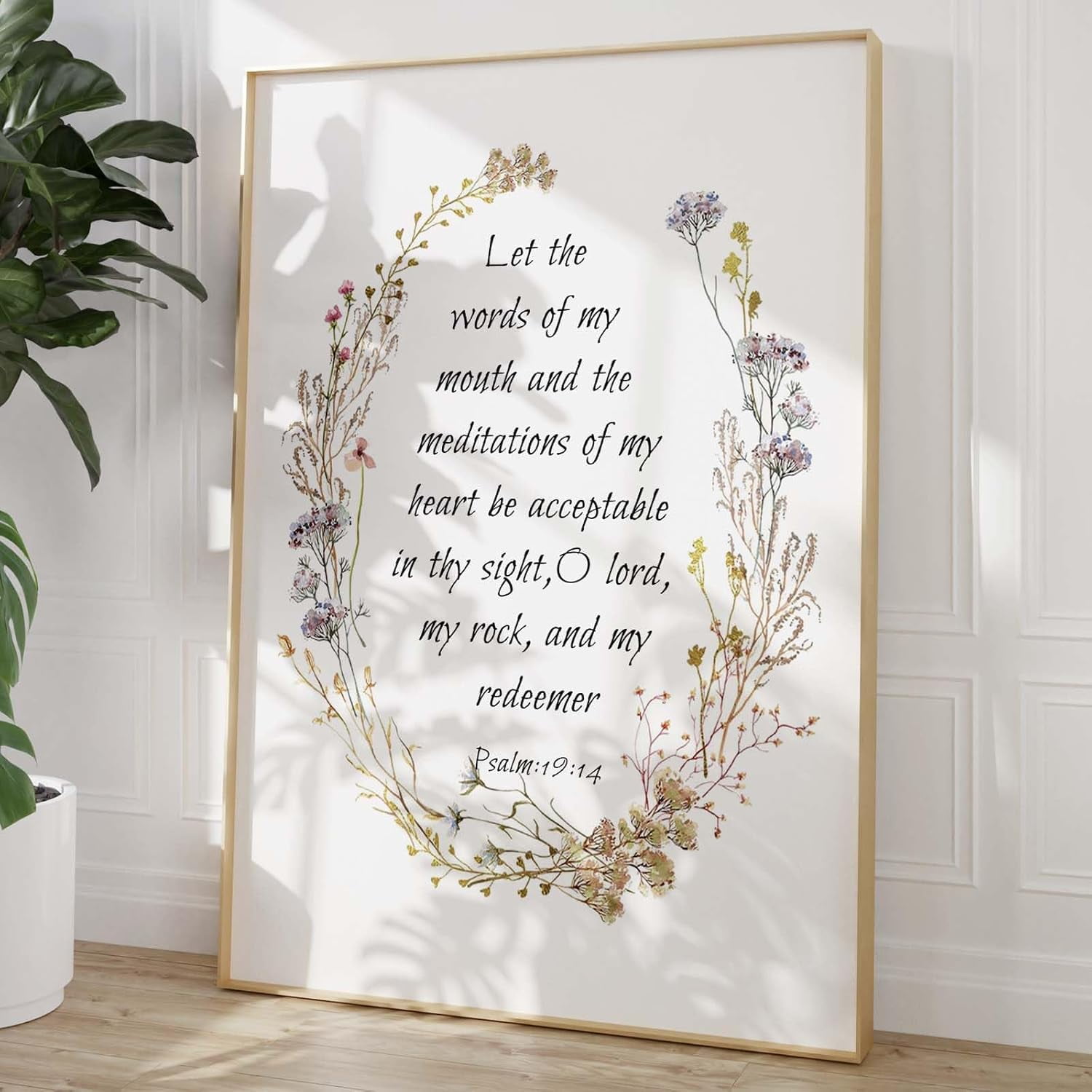 AVOI Psalm 19 Wall Art Christian Canvas Bible Verse Poster Christian ...
