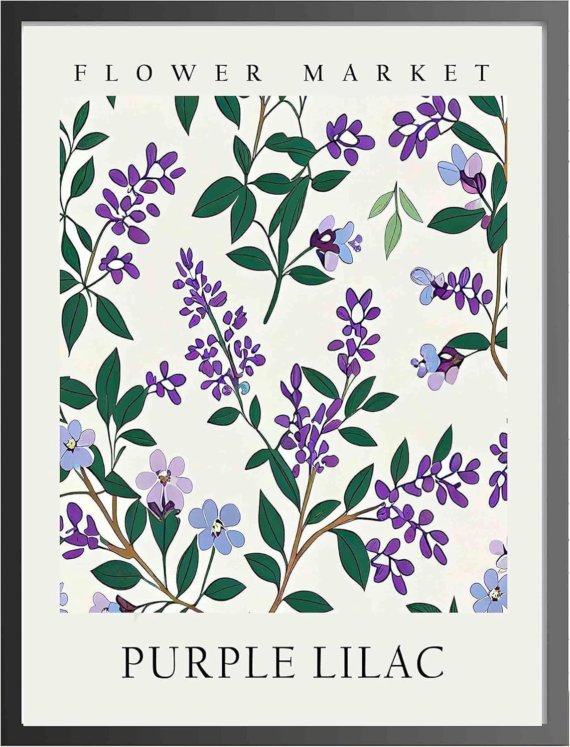 AVOI Purple Lilac Art Print, Flower Market Poster Wall art Decor ...