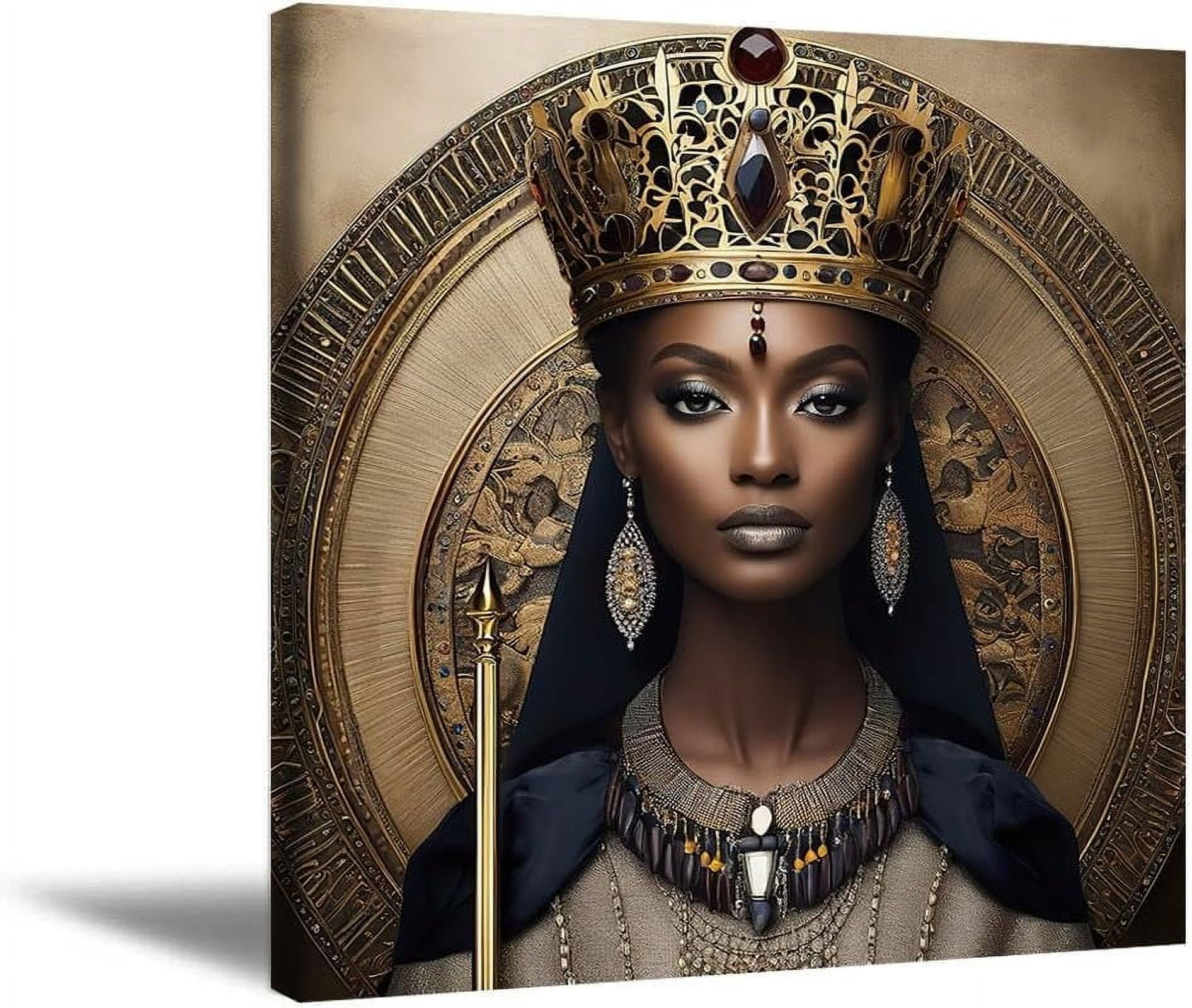 AVOI Queen wall decor African American Wall art Black Queen And King Poster Abstract Modern Wall ...