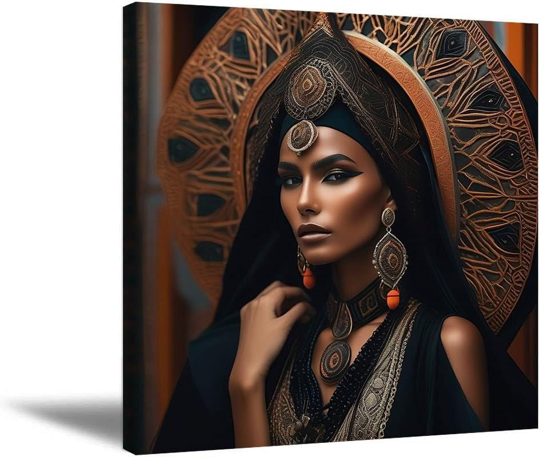 AVOI Queen wall decor African American Wall art Black Queen And King Poster Abstract Modern Wall ...