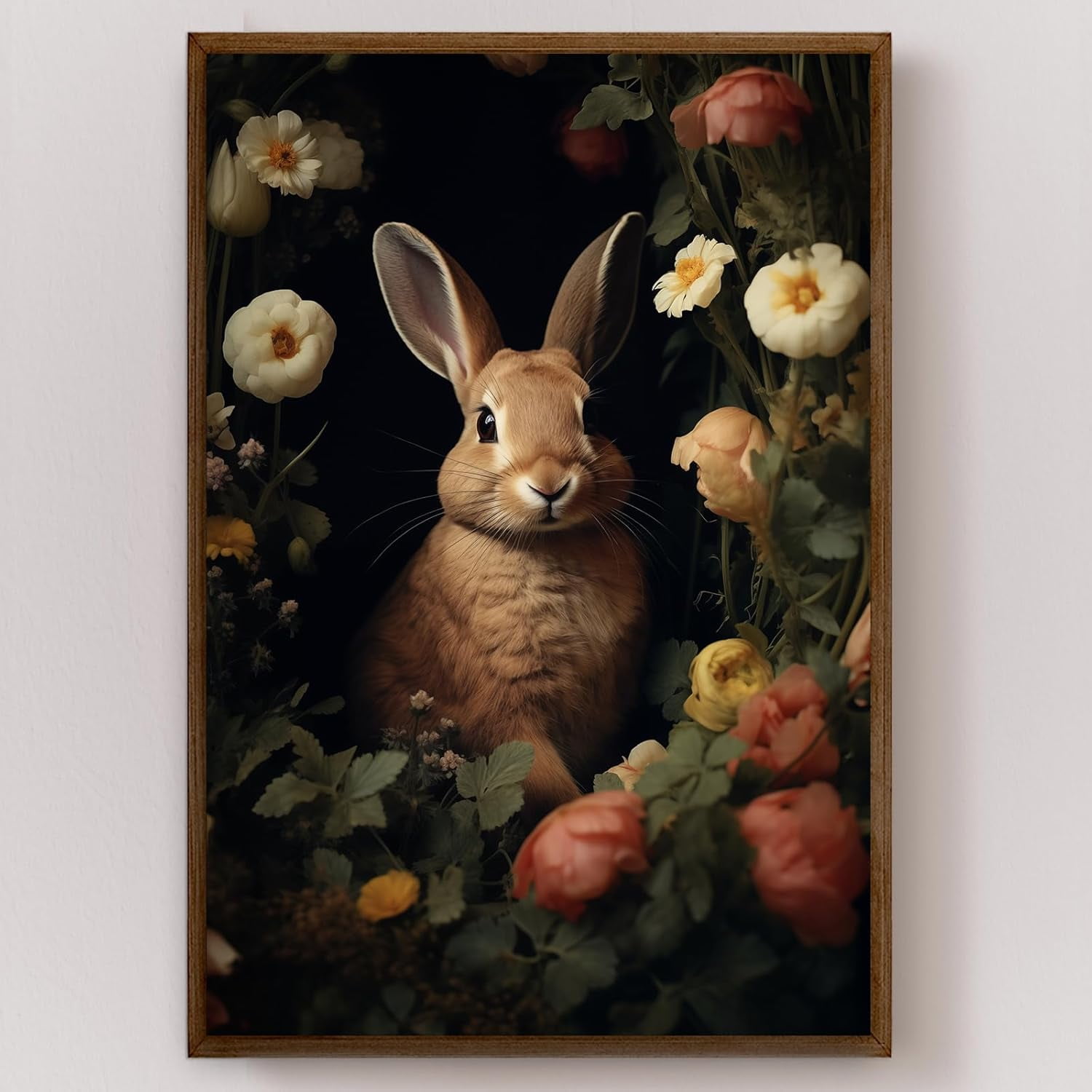 AEFER Rabbit Prints Wall Art Vintage Gothic Art Prints Bunny With ...