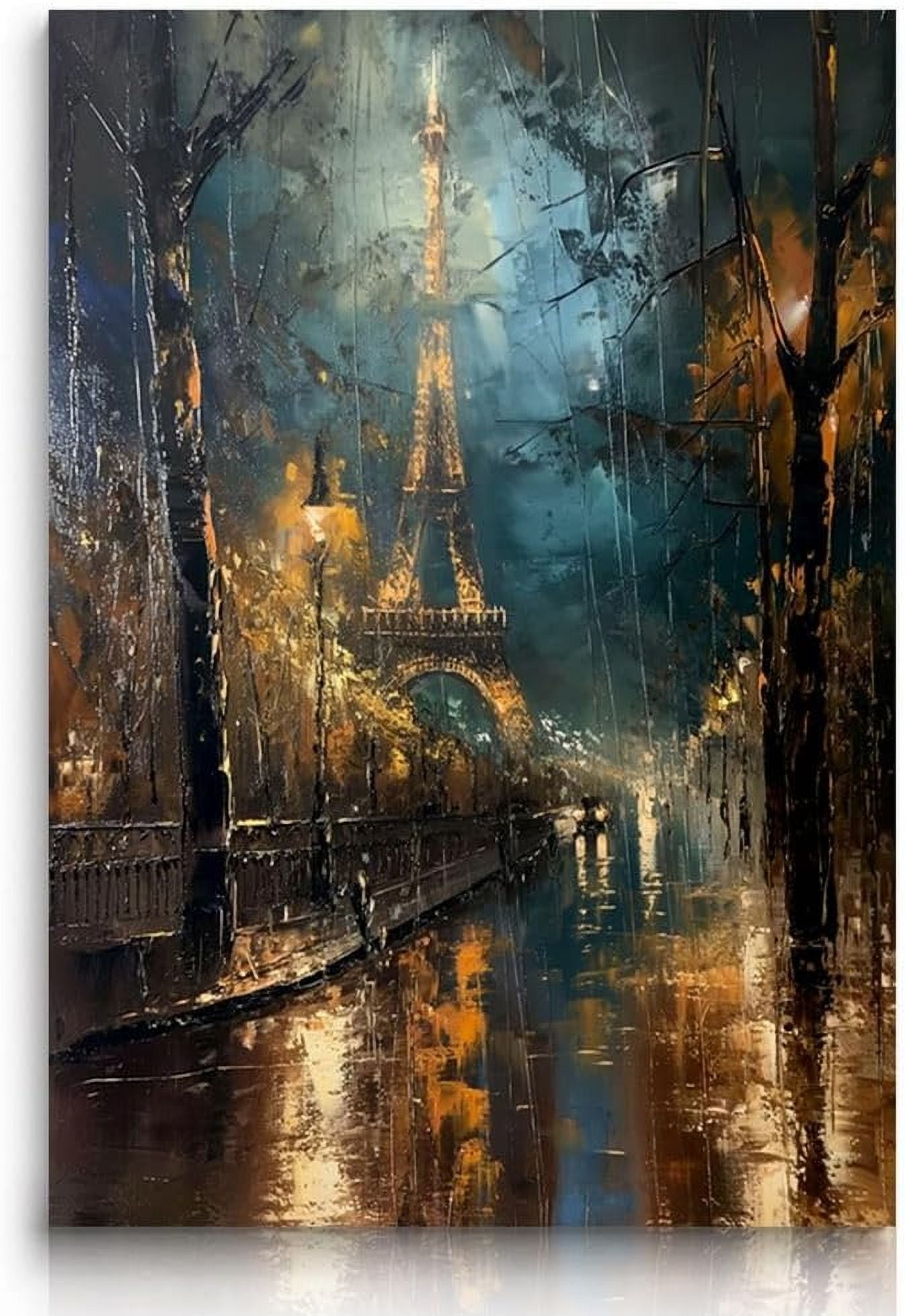 AVOI Raining Day Wall Decor Eiffel Tower Print Painting Landscape Paris ...