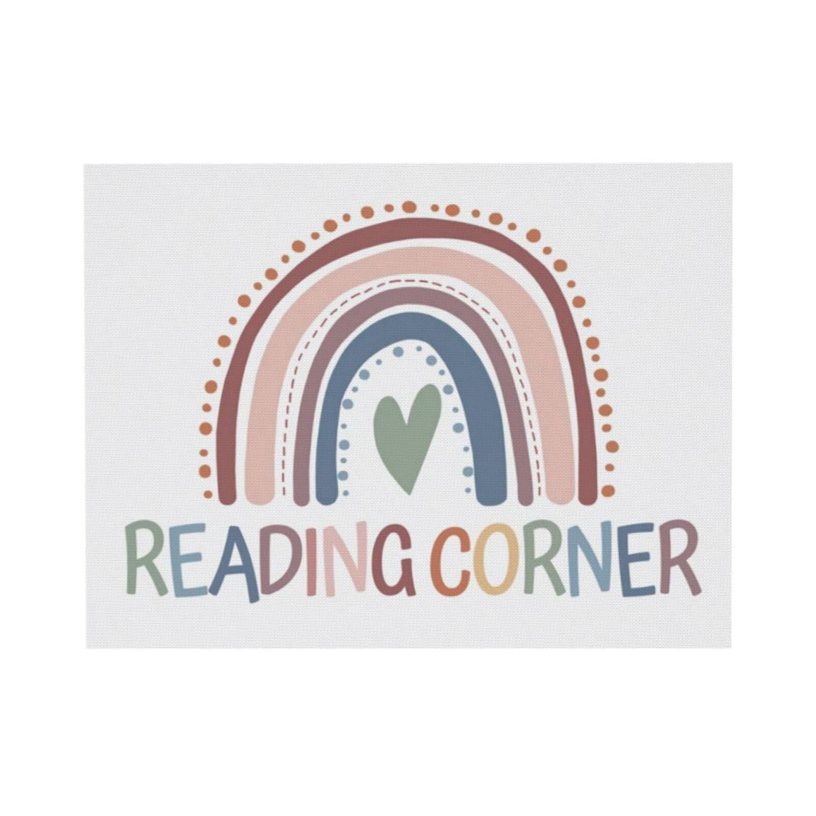 AEFER Reading Corner Boho Rainbow Wall Art Prints,Boho Kids Canvas Wall ...