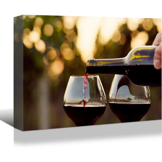AVOI Red Wine Canvas Wall Art for Kitchen Canvas Prints Artwork Dining ...