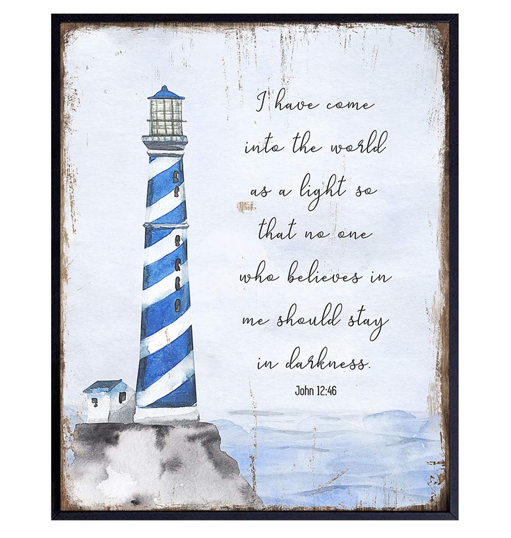 AVOI Religious Scripture Wall Decor-Nautical Beach House, Ocean Home ...