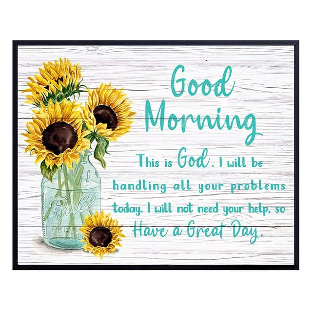 AVOI Religious Wall Decor-God Wall Decor-Inspirational Quotes-Sunflower ...