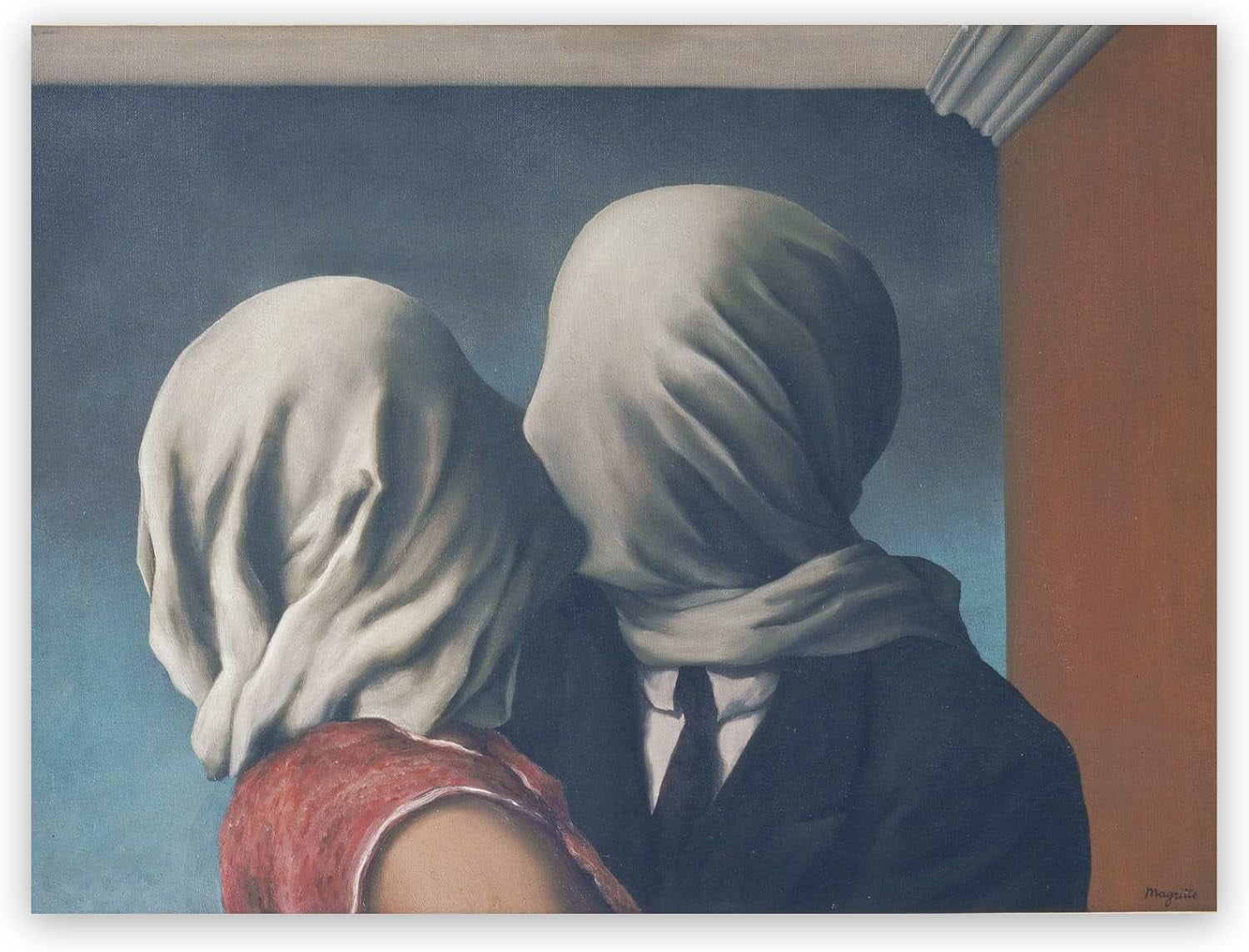 AVOI Rene Magritte Canvas Wall Art-The Lovers Poster-Fine Art Prints ...