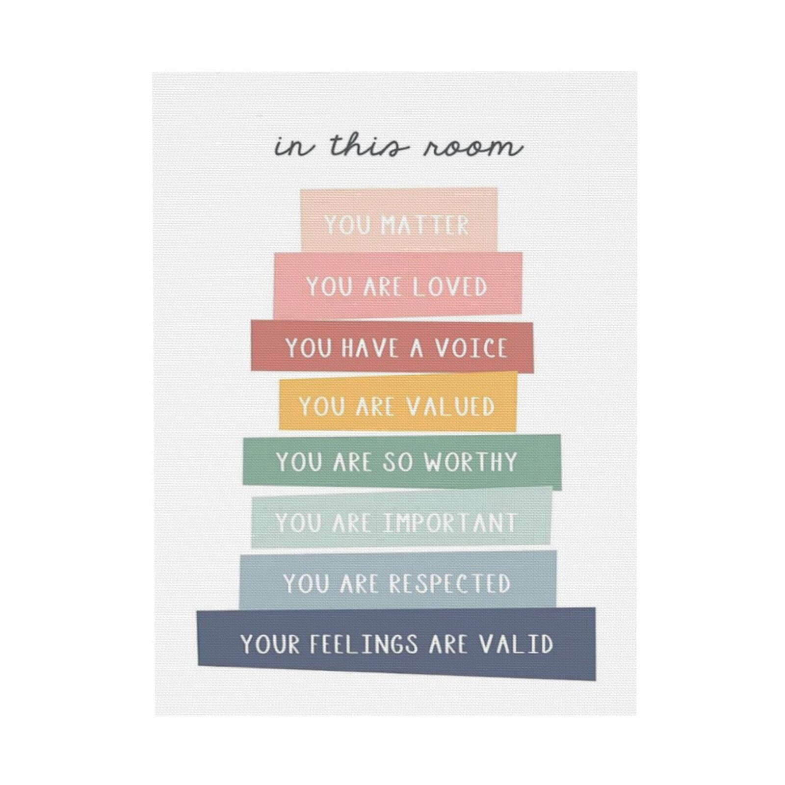 AVOI In This Room You Matter You Are Loved Poster, Classroom Wall Art ...