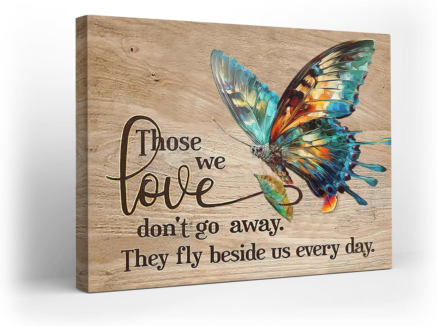 AVOI Rustic Butterfly Canvas Wall Art Vintage Farmhouse Butterfly Print ...