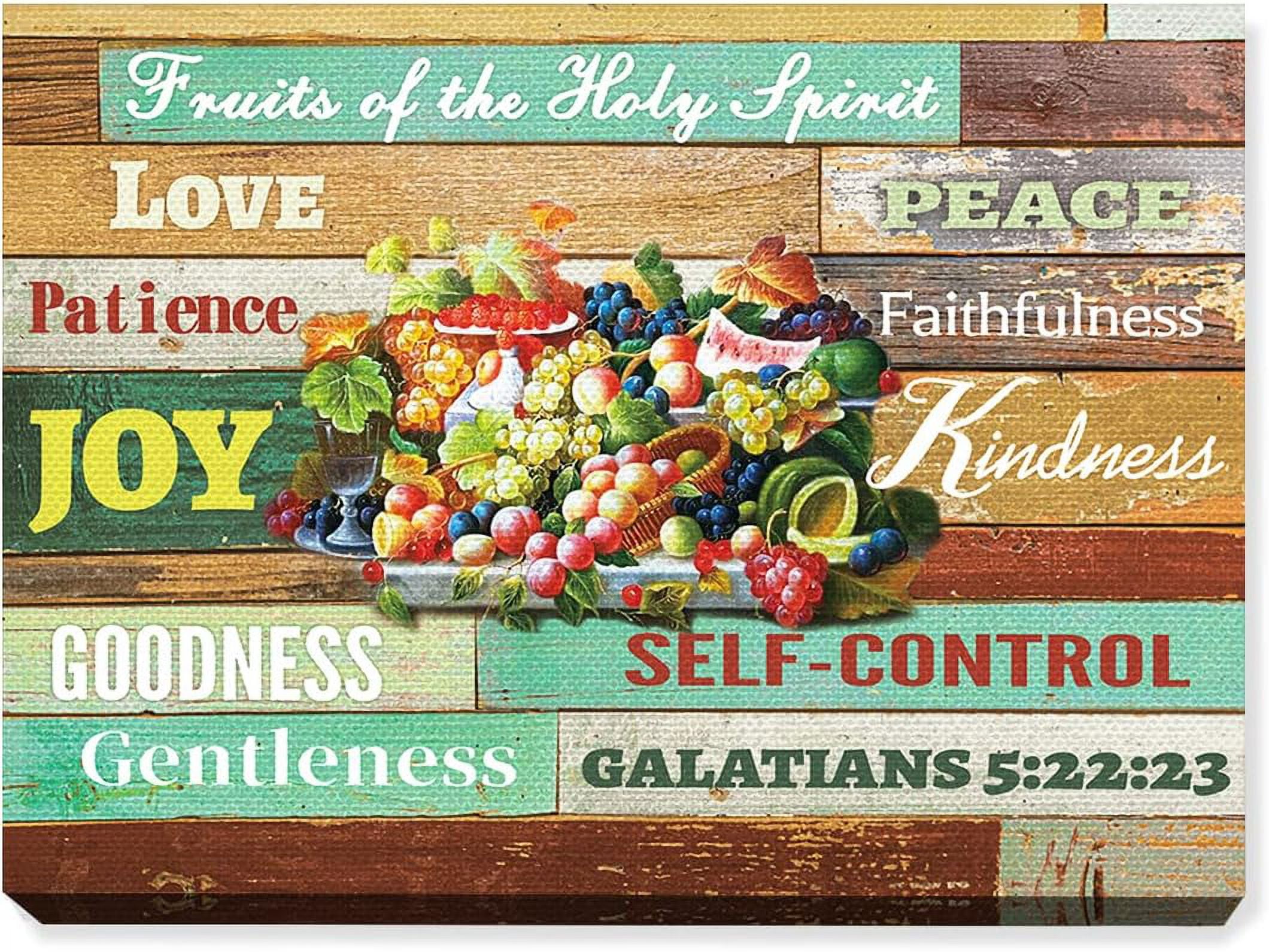 AVOI Rustic Christian Wall Art,Galatians 5:22:23 Wall Decor,Bible Verse ...