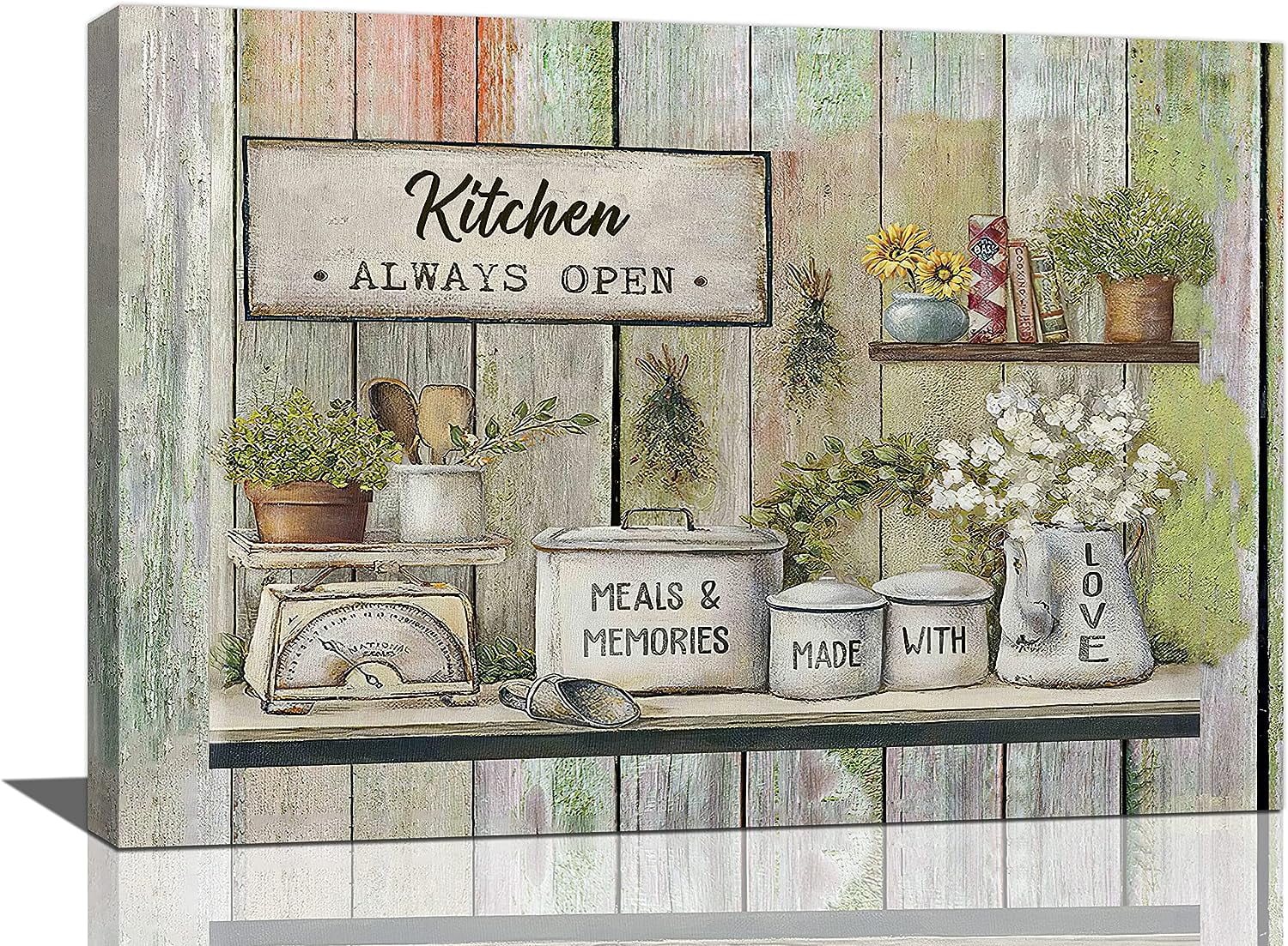 AVOI Rustic Kitchen Wall Art Farmhouse Kitchen Pictures Wall Decor ...
