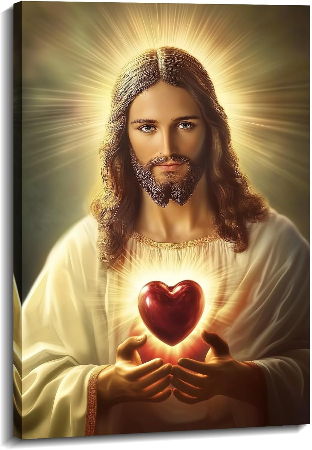 AVOI Sacred Heart of Jesus Picture Wall Art Jesus Wall Decor Divine ...