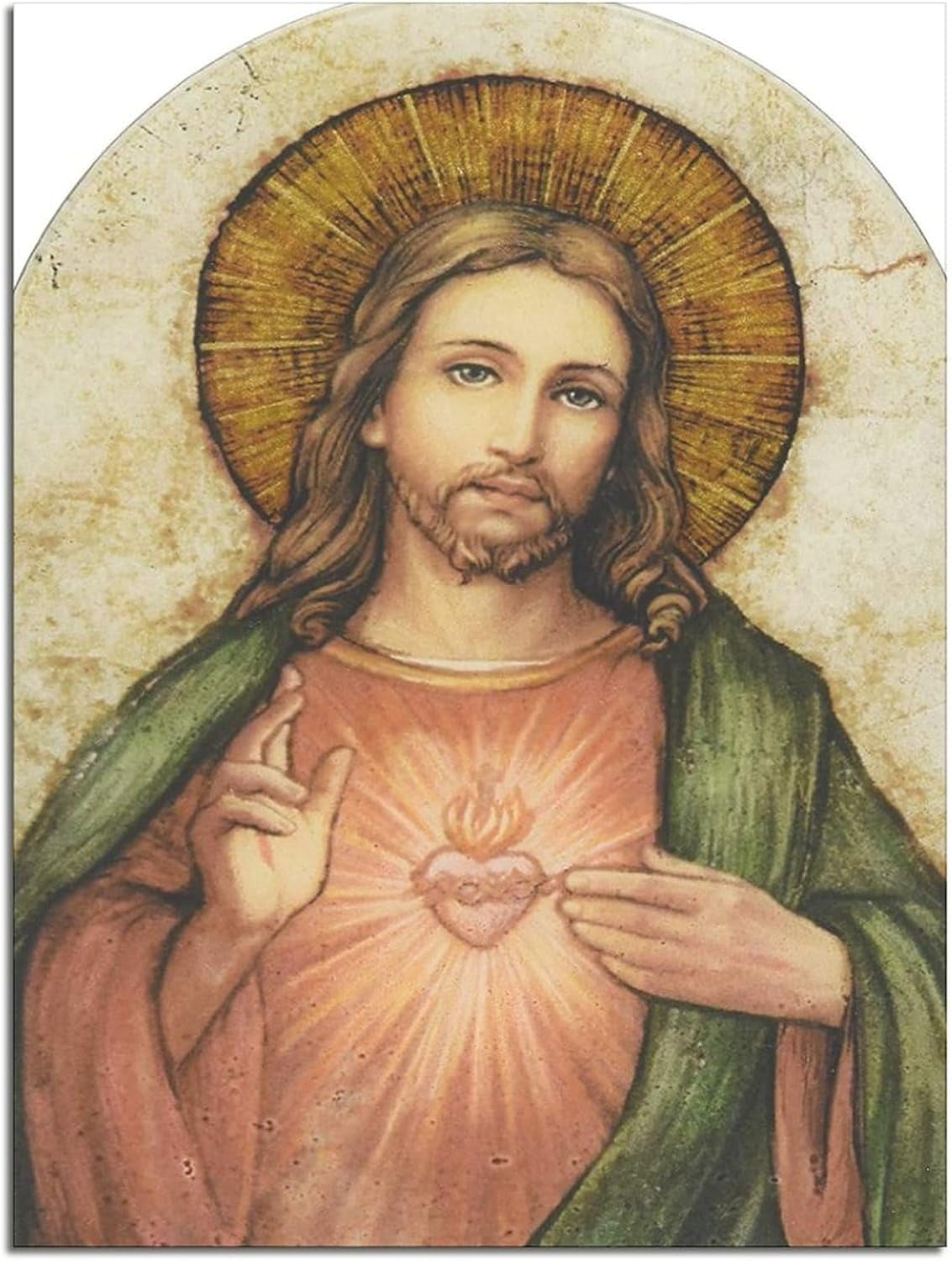 AVOI Sacred Heart of Jesus Pictures Canvas Wall Art Poster Picture Home ...