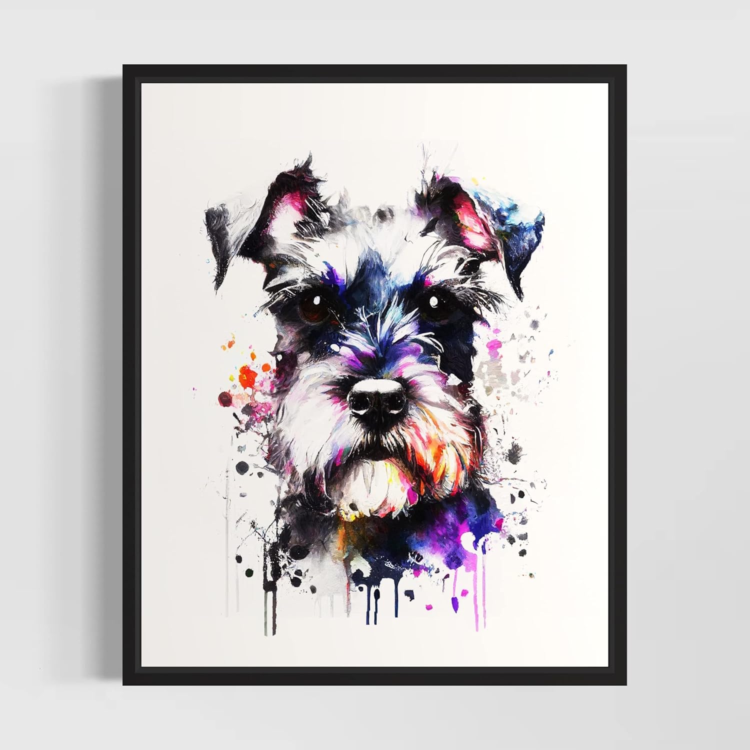 AVOI Schnauzer Dog Art Print Poster, Wall art Painting Decor, Puppy Pop ...