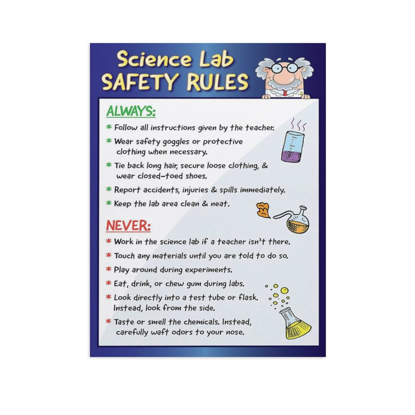 AVOI Science Lab Safety Rules Poster - Kids Science Posters for Middle ...