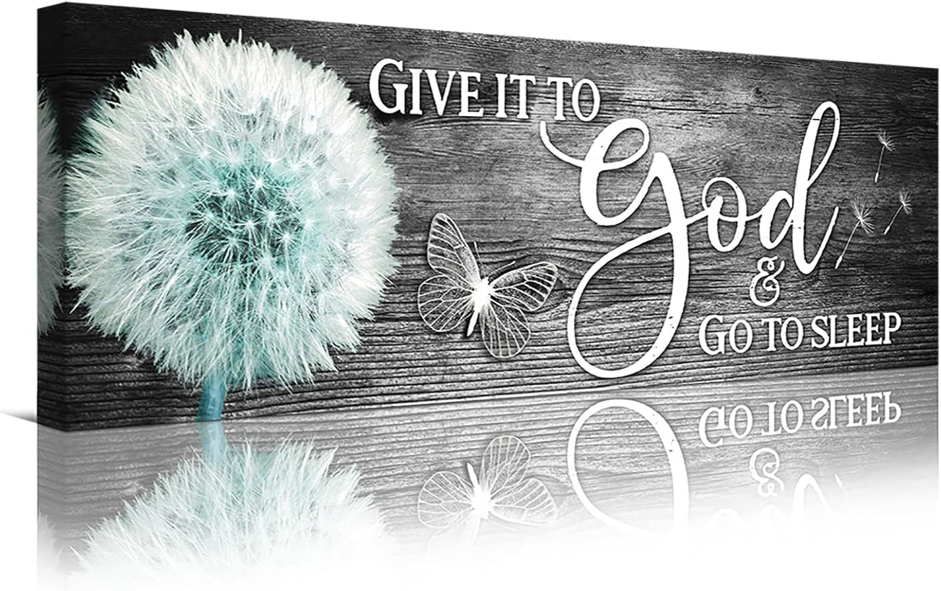 AVOI Scripture Bible Verse Wall Art Rustic Farmhouse Dandelion Canvas ...