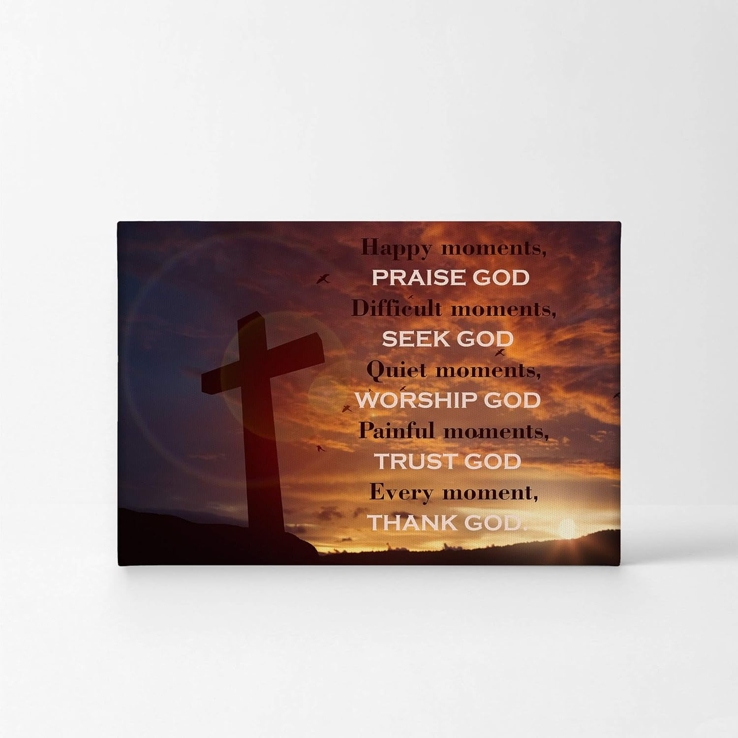 AVOI Scripture Canvas Print Scripture Wall Decor Happy Moments Praise ...