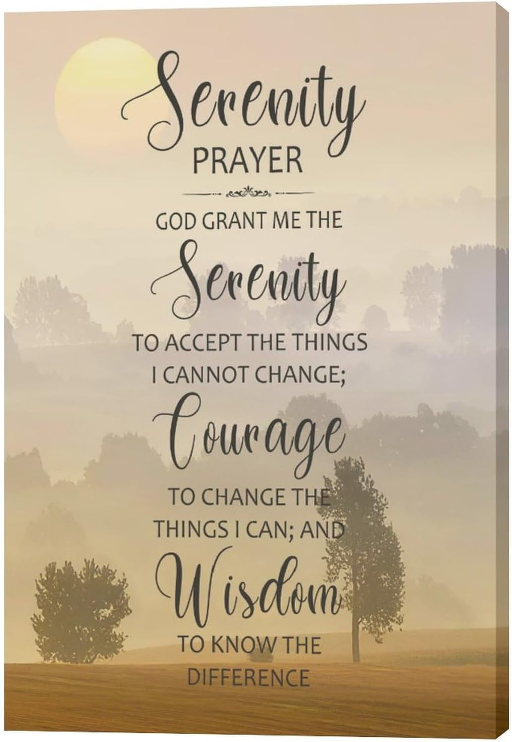 AVOI The Serenity Prayer Canvas Wall Art Serenity Prayer Sign Pictures ...