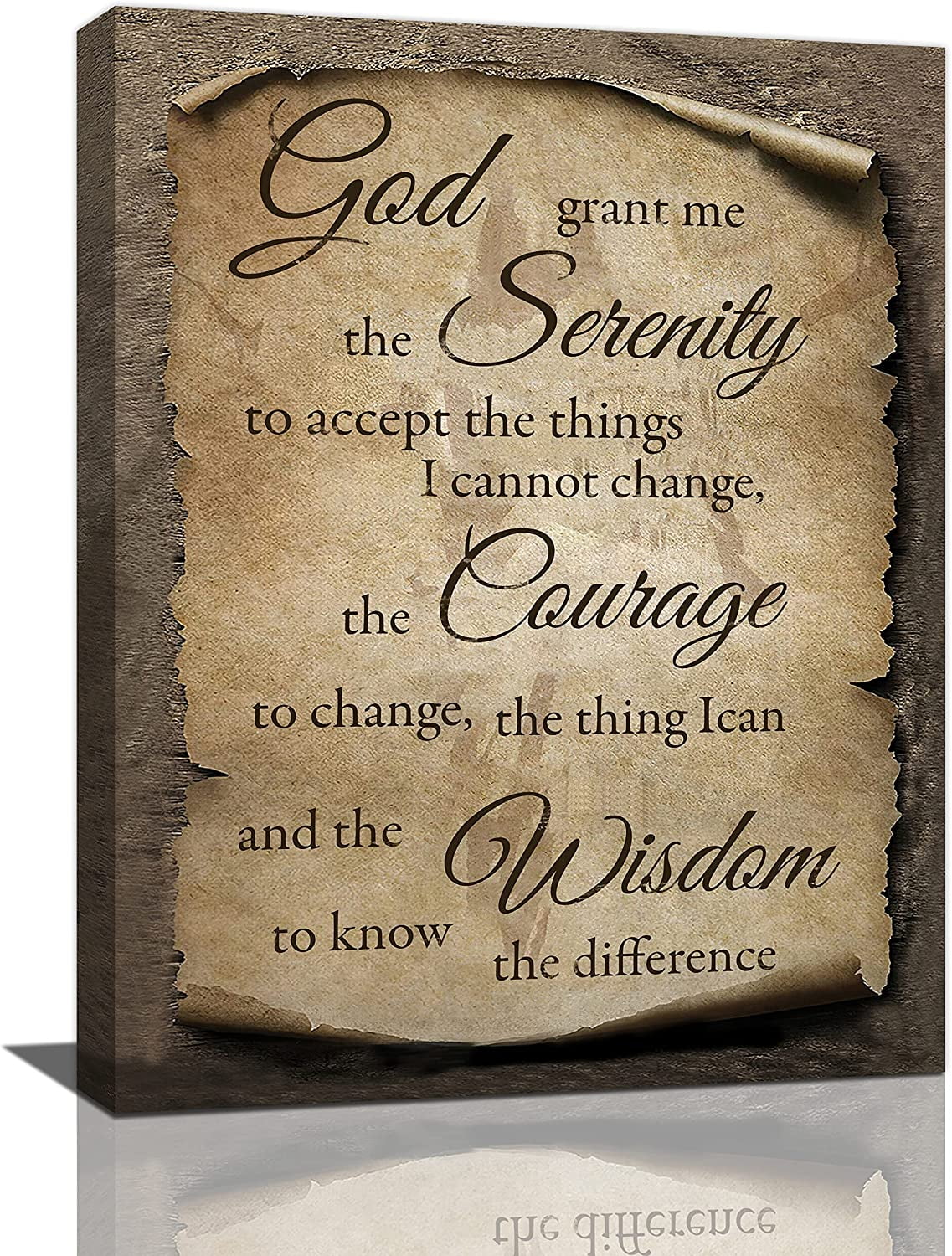 AVOI Serenity Prayer Wall Art Inspirational Bible God Quotes Canvas ...