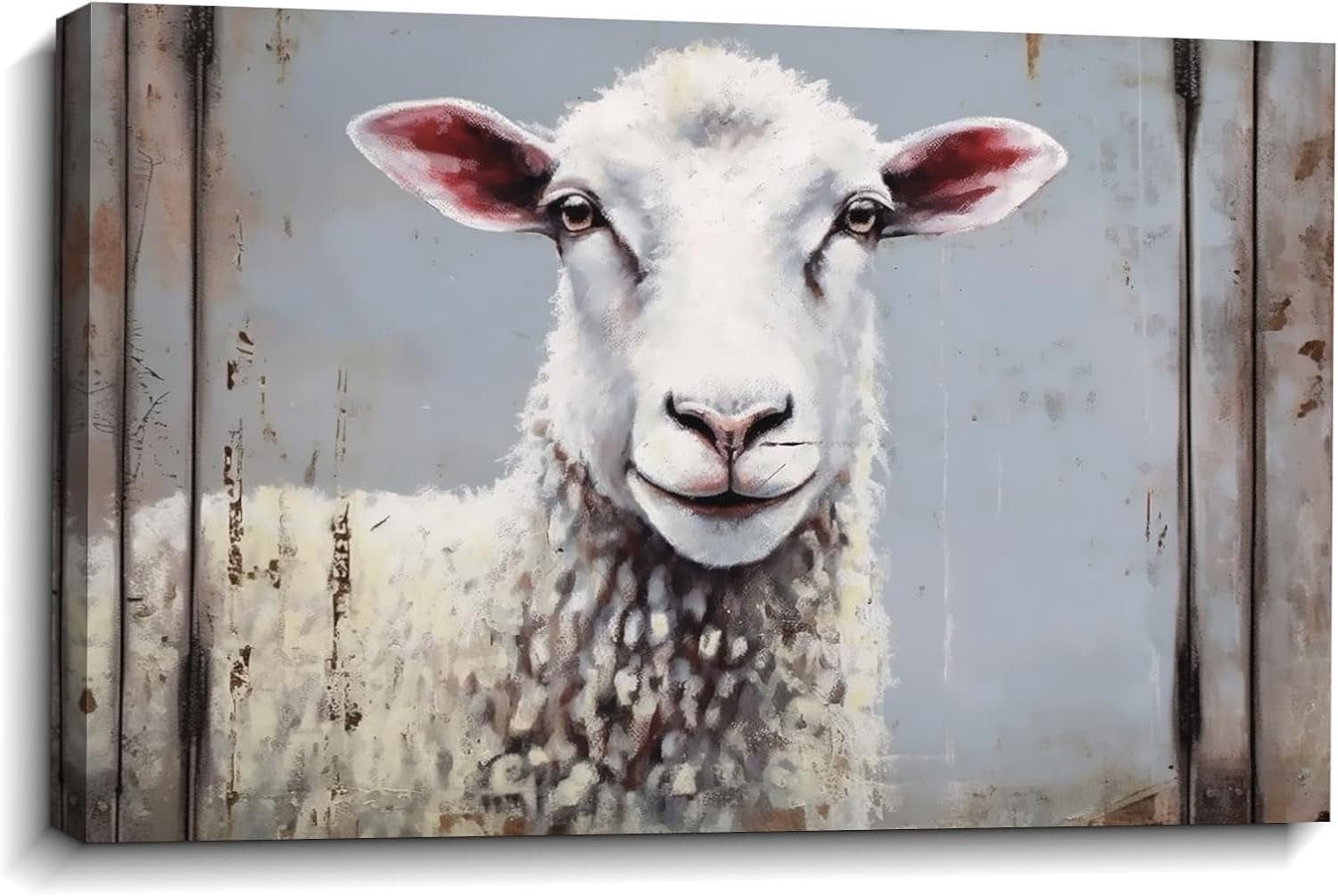 AVOI Sheep Canvas Wall Art Rustic Farmhouse Lamb Pictures Print Farm ...