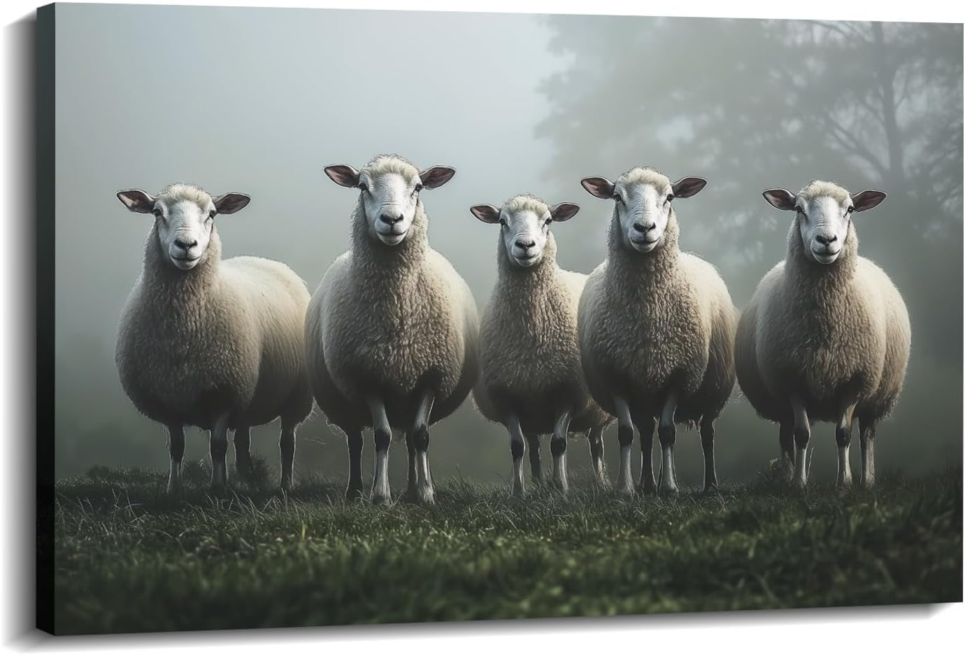 AVOI Sheeps Canvas Art Lamb Wall Decor Rustic Farmhouse Animal Picture Vintage Painting Prints ...