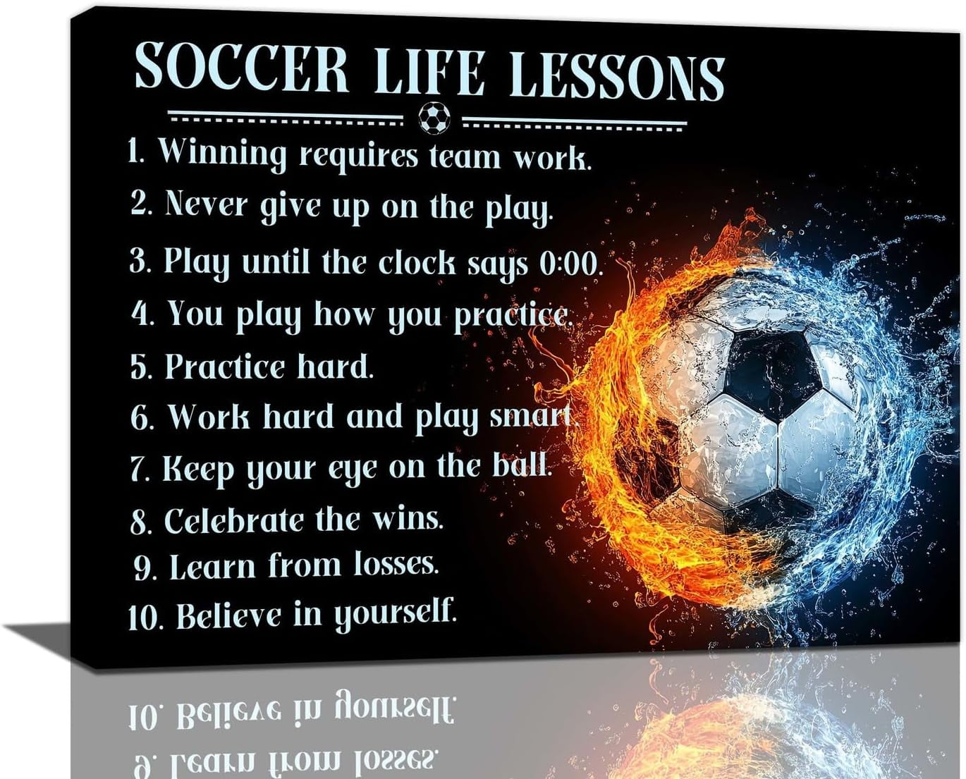 AVOI Soccer Canvas Wall Art Soccer Life Lessons Pictures Wall Decor ...