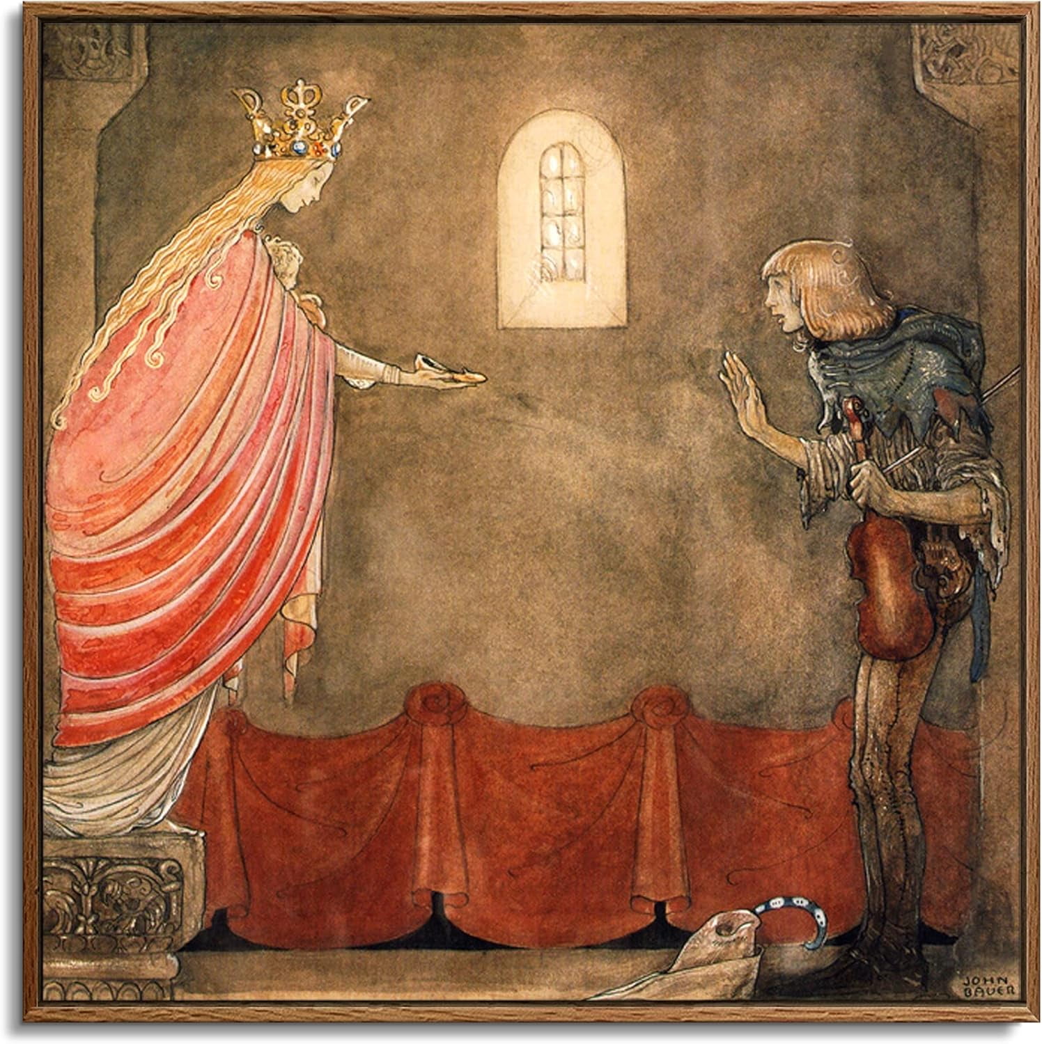 AVOI Square Unframed Canvas Print Wall Art - Fairy Tale Illustration ...