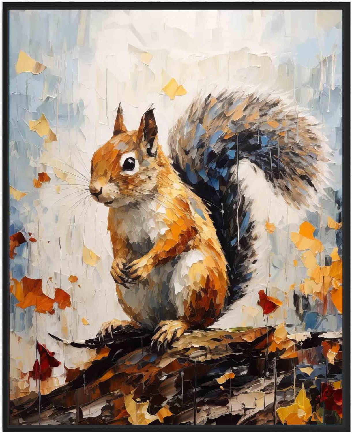 AVOI Squirrel Art Print, Animal Painting Wall Art Abstract Artwork, Colorful Wildlife Prints ...