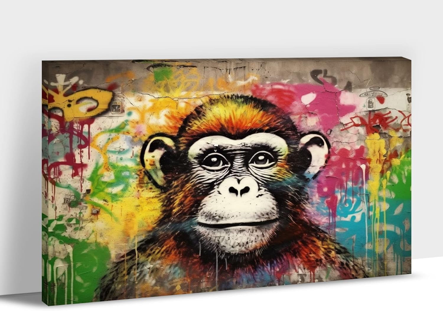 AVOI Street Graffiti Wall Art, Banksy Graffiti Canvas Wall Art ...