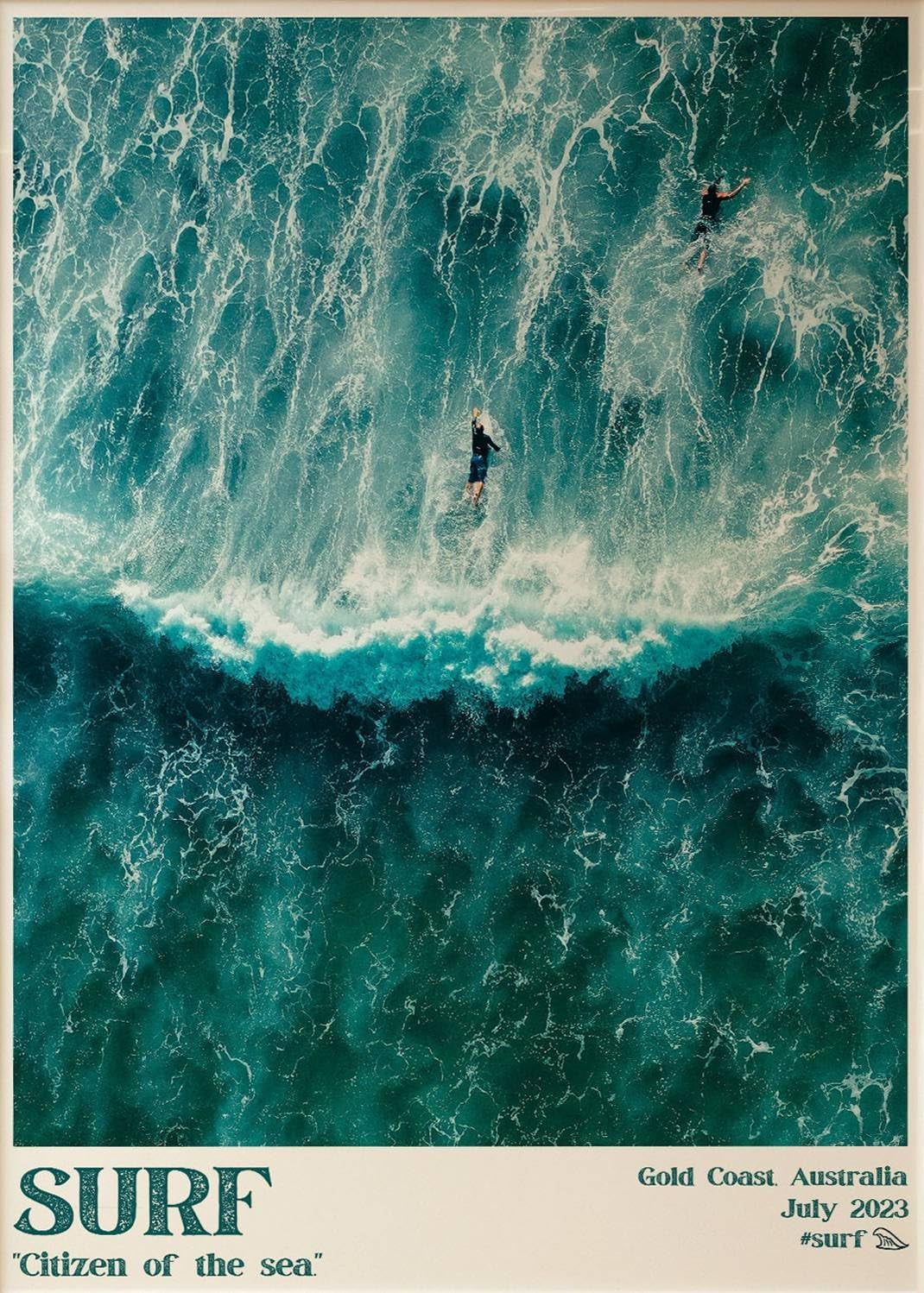 AVOI Summer Beachy Wall Art Surf Summer Beach Coastal Poster For Surfing Enthusiasts Room Decor ...