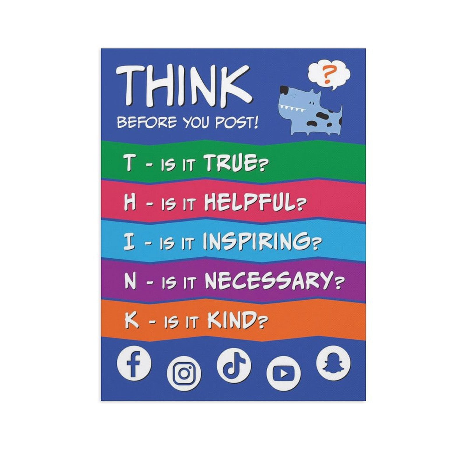 AVOI THINK Before You Post Poster — STop Bullying, Kindness, Growth ...